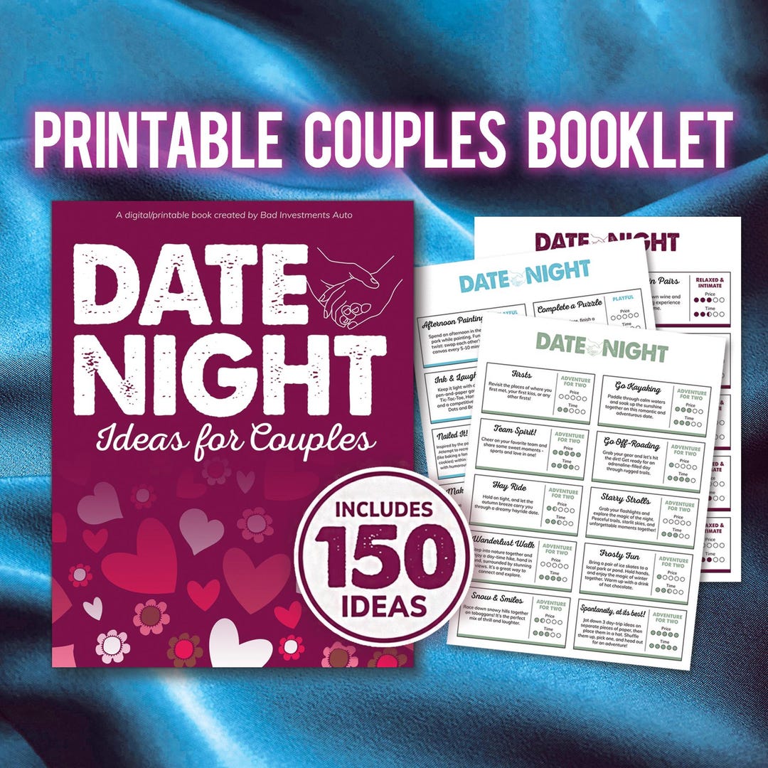 Date Night Ideas: 150 Printable Activities for Couples Valentines ...