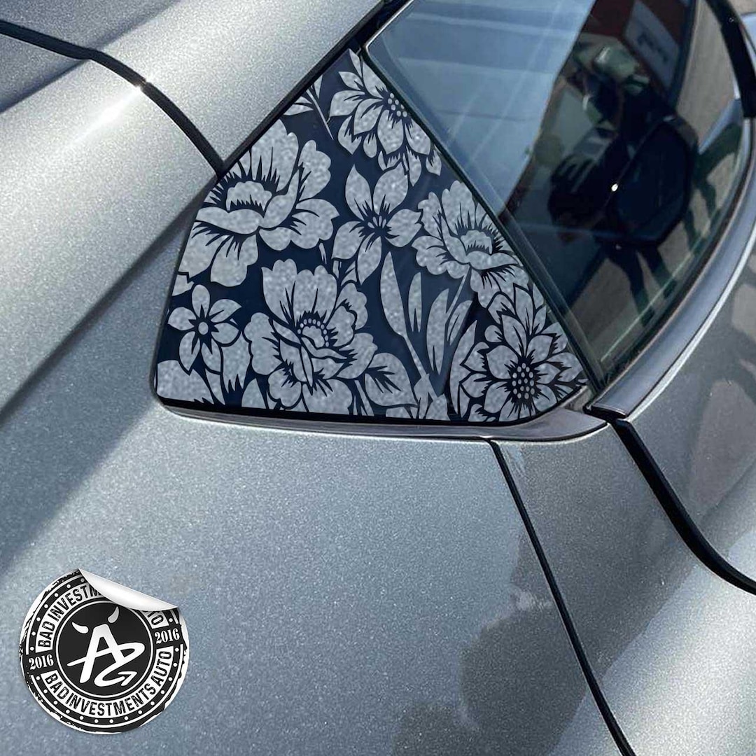 Flower Rear Window Car Decal, Side Graphics, Flower Decals, Vinyl ...