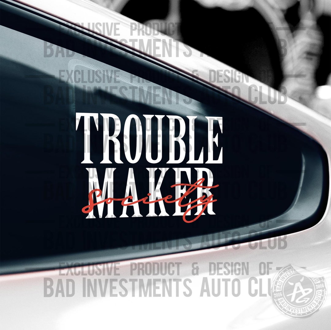 Trouble Maker Society JDM Stickers Car Girl Sticker Car - Etsy