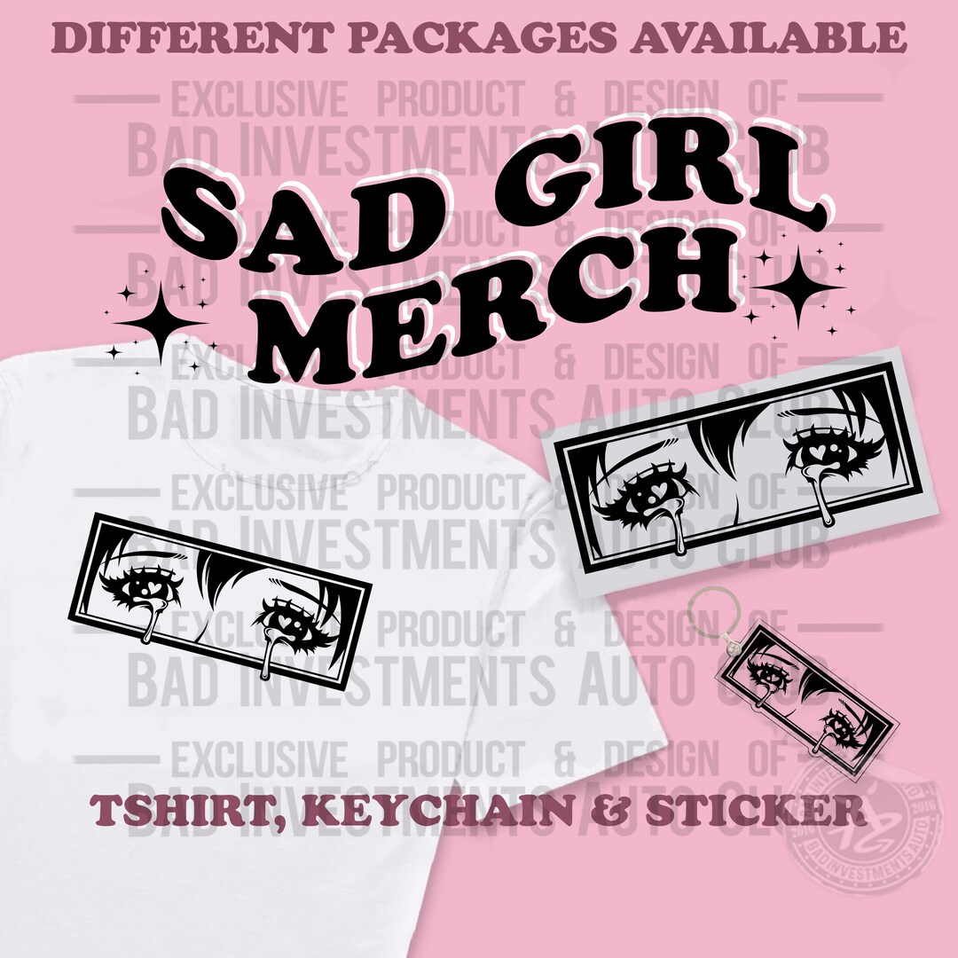 Anime Merch, Crying Girl Decal, Anime Car Decal, JDM Stickers, Trendy ...