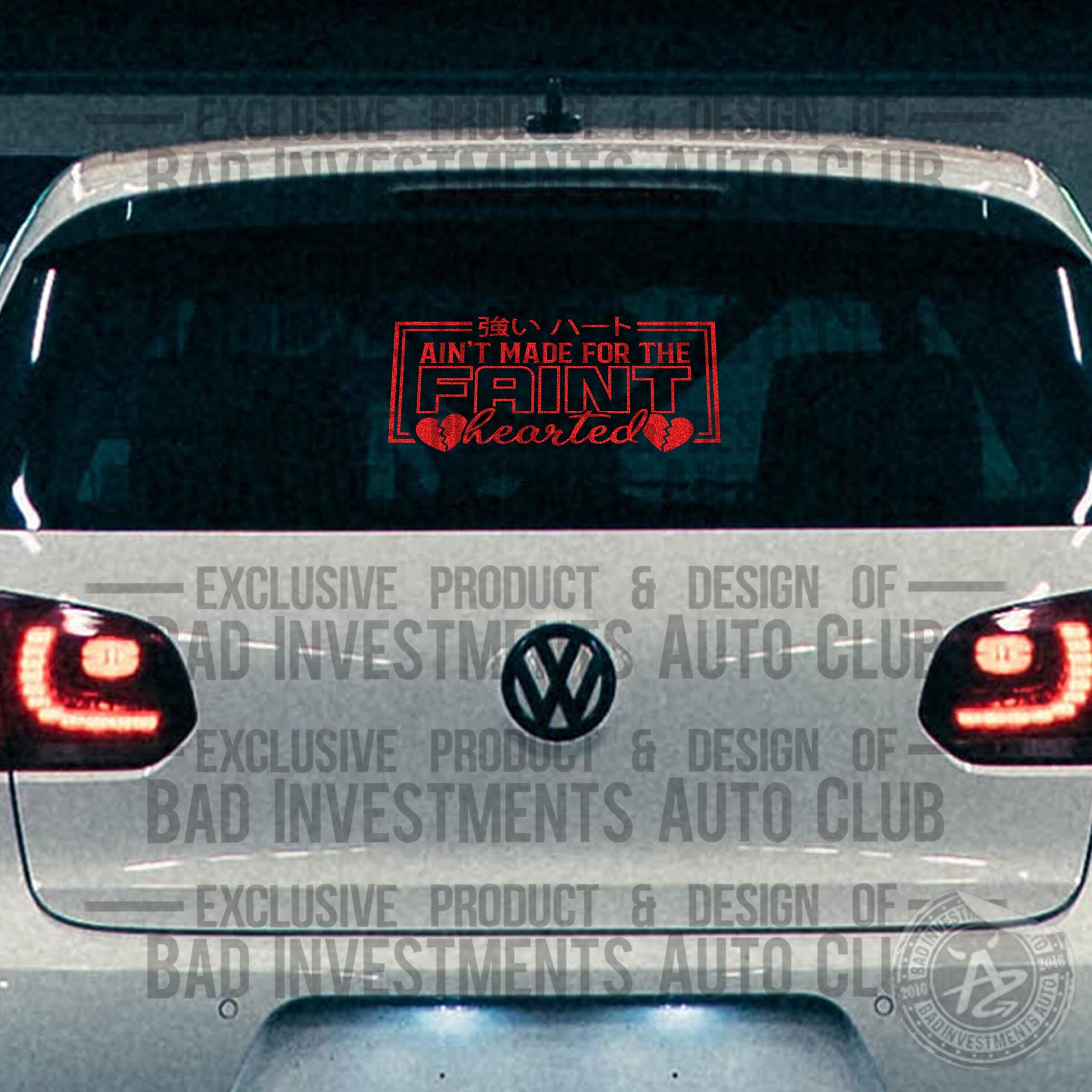 Faint Hearted Decal JDM Stickers Car Merch Kawaii Car Car | Etsy