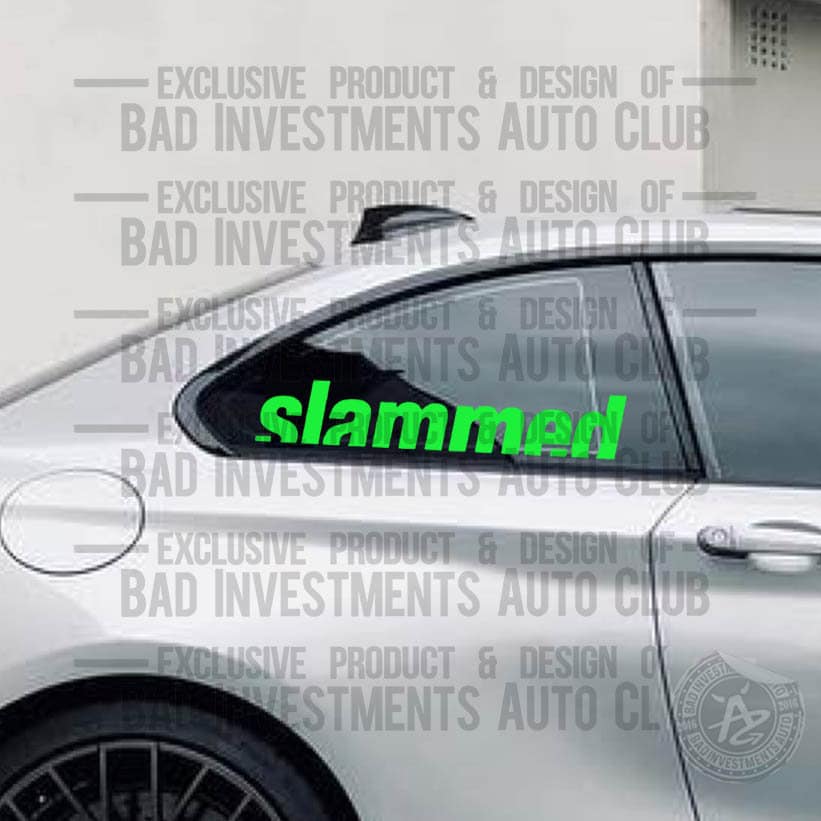 Slammed Decal Lowered JDM Sticker Oil Slick Vinyl | Etsy