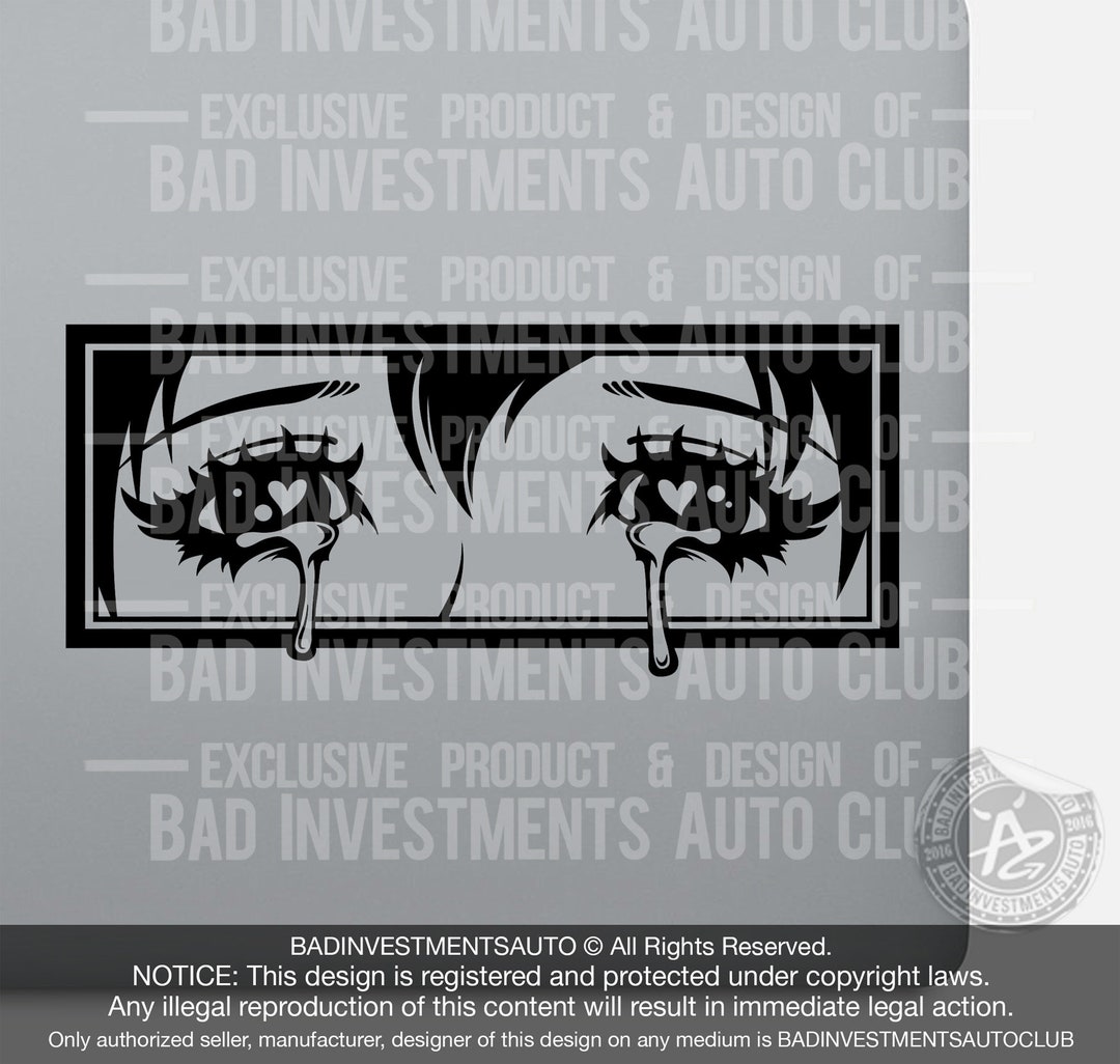 Crying Girl Decal, Anime Car Decal, JDM Stickers, Car Accessories ...