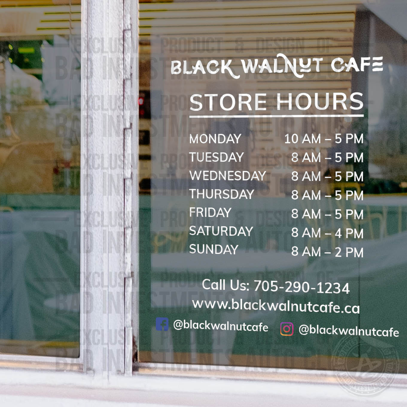 Business Decal Custom Vinyl Decal Store Hours Sticker - Etsy