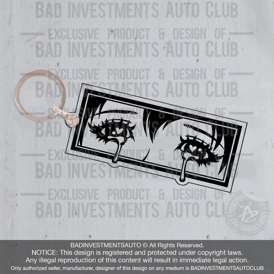 Anime Keychain, JDM Keychain, Sad Girl, Cute Key Chain, Girl Key Chain ...