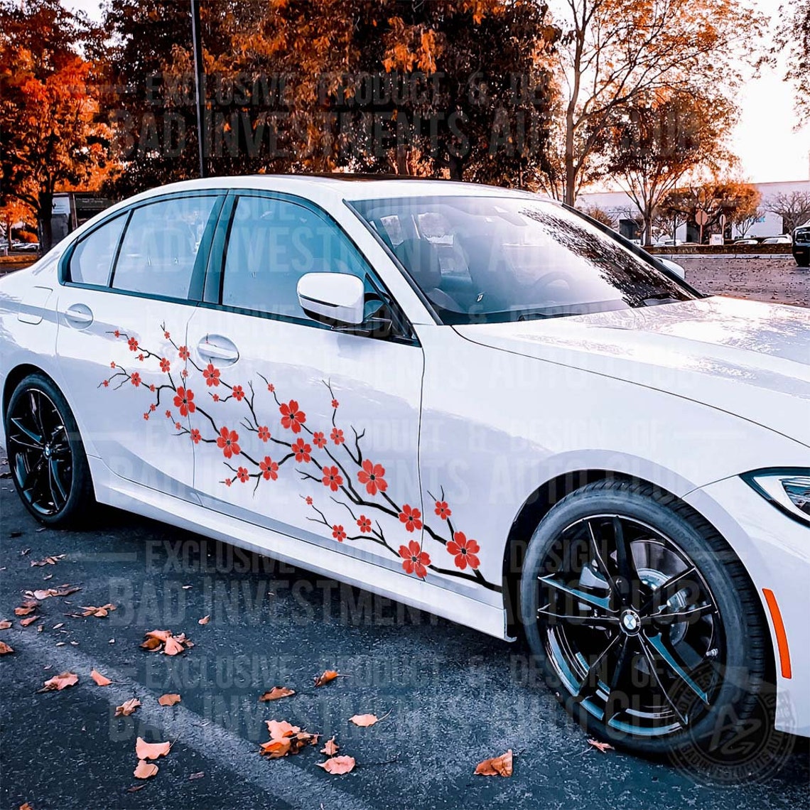 4 Door Cherry Blossom Decal Vinyl Flower Decal Sakura Car - Etsy