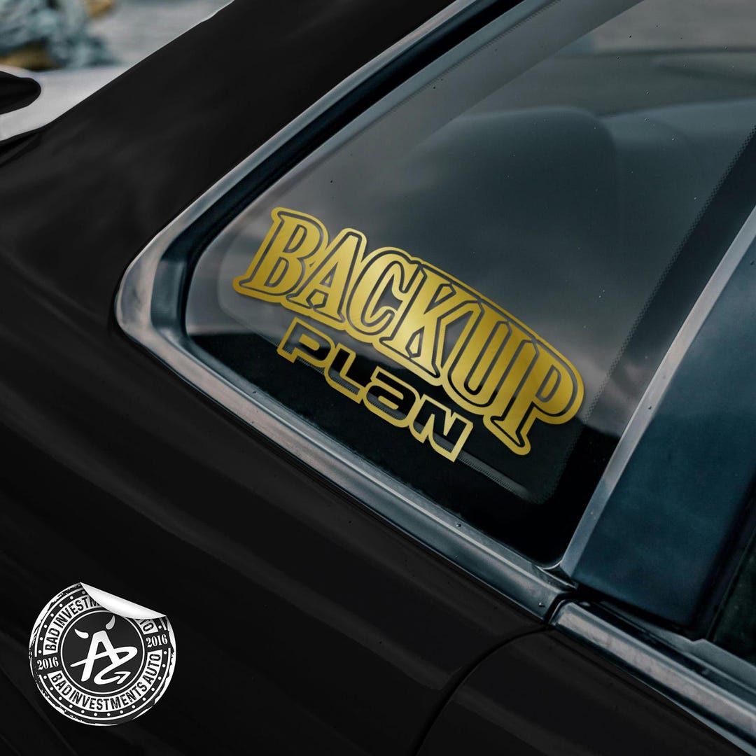 Backup Plan, Mirror Sticker, Bumper Sticker, Trendy Decal, Anime Car ...