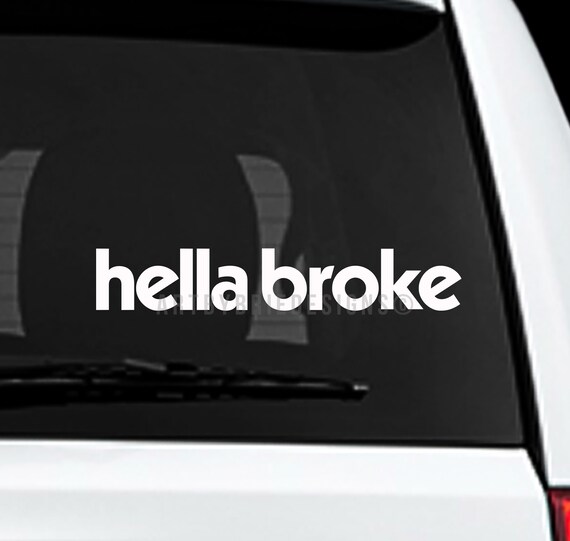 Hella Broke Decal JDM Stickers Holographic Vinyl Sticker | Etsy
