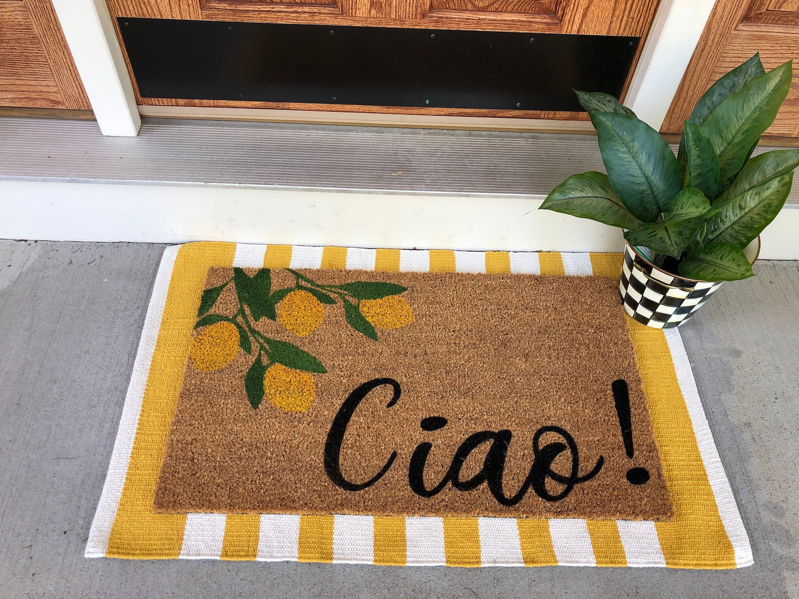 Lemons ciao Coir Doormat Housewarming Gift - Etsy