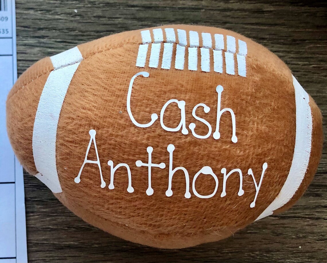 Plush Personalized Child Football Stuffed Football With Name | Etsy
