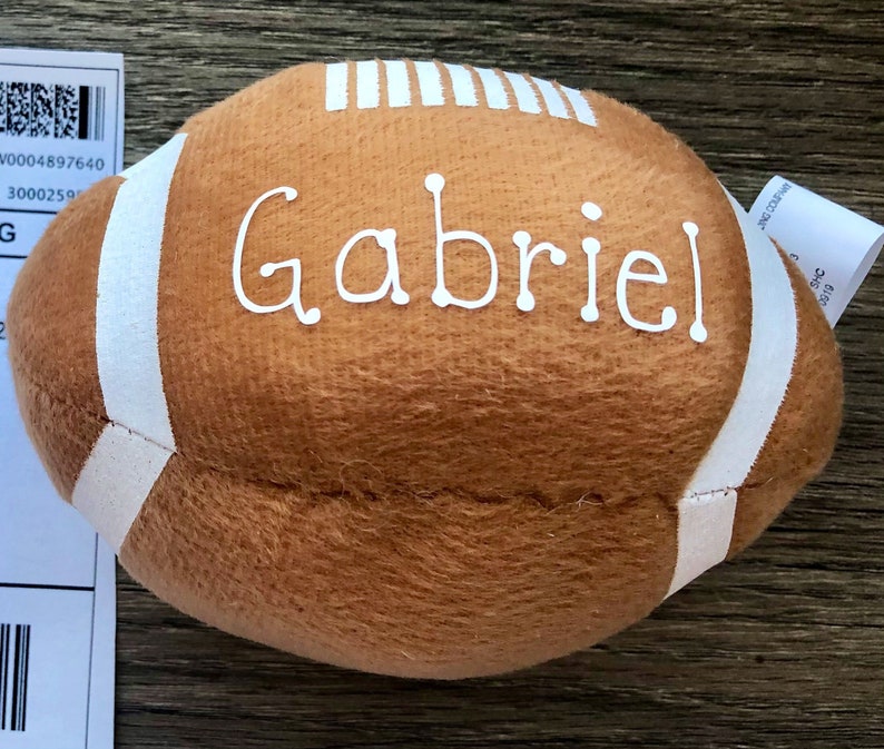 Plush Personalized Child Football Stuffed Football With Name | Etsy