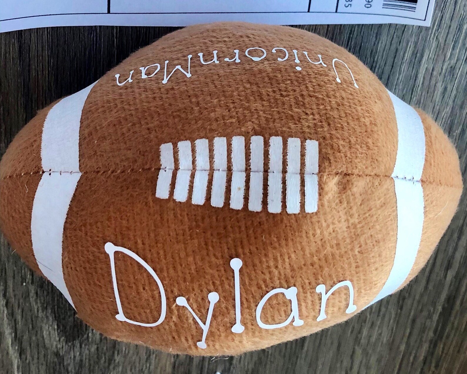 Plush Personalized Child Football Stuffed Football With Name | Etsy