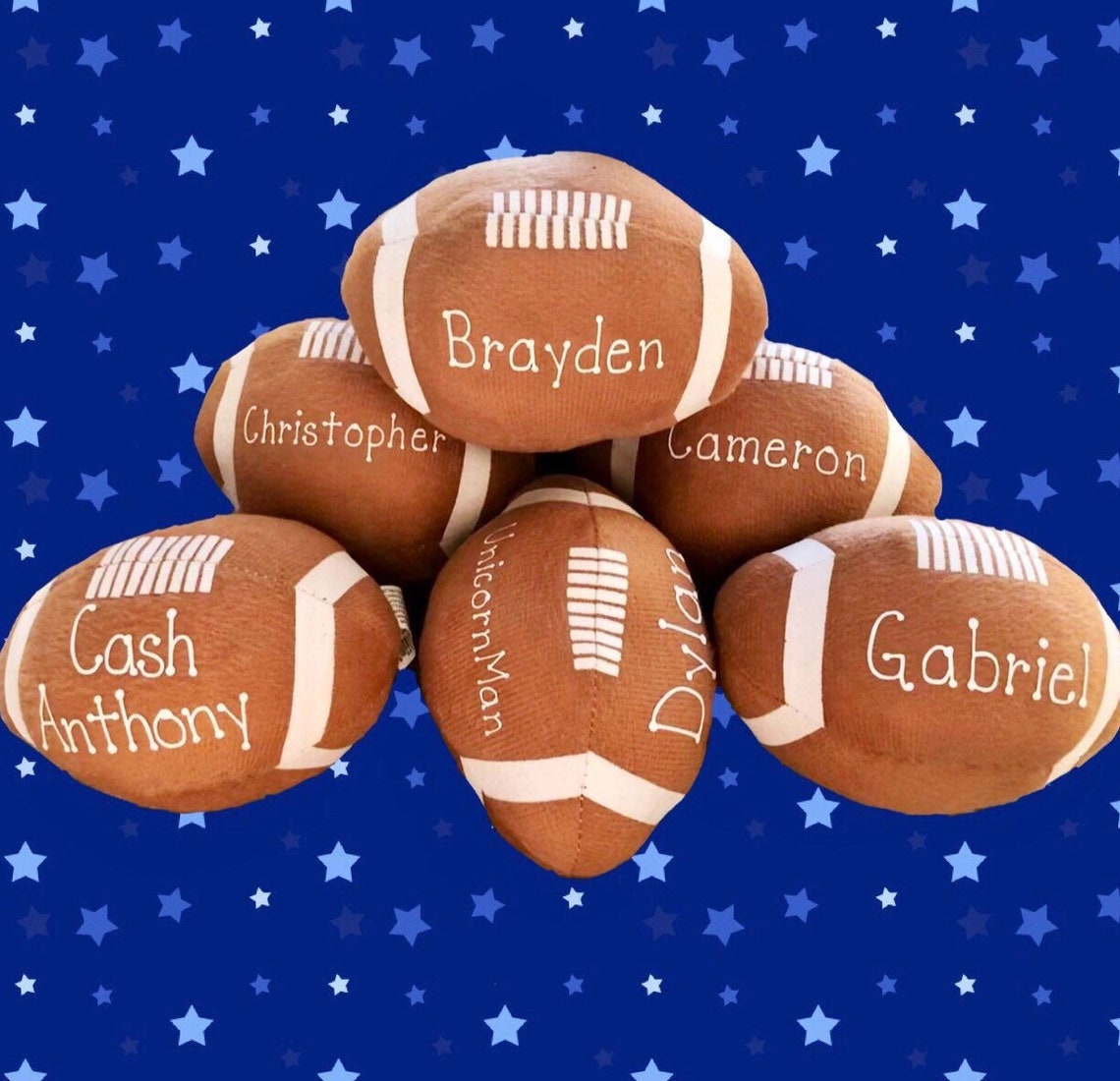 Plush Personalized Child Football Stuffed Football With Name | Etsy