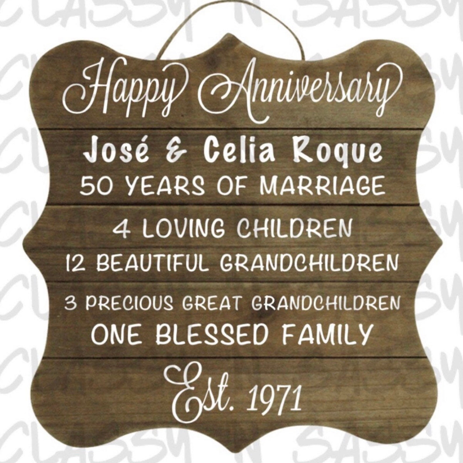 CUSTOM Wedding Anniversary Sign Personalized Anniversary - Etsy