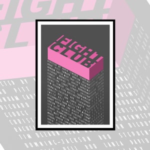Fight Club Inspired Minimalist Print, Alternative Movie Poster, Tyler ...