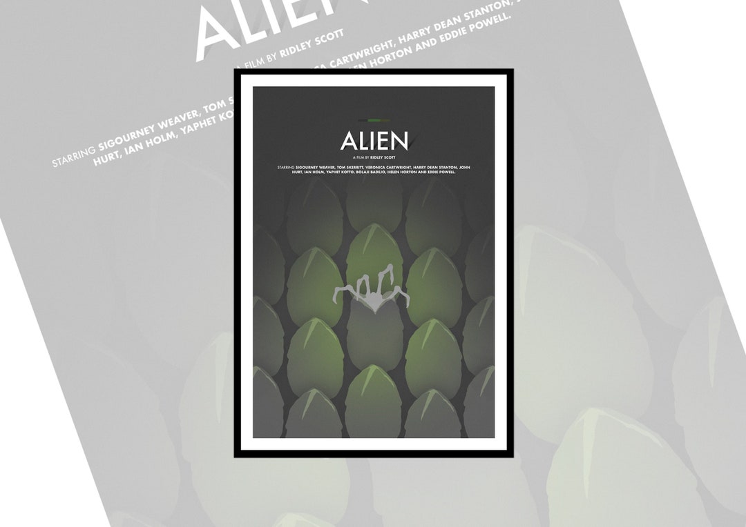 Alien 1979 Inspired Minimalist Print, Alternative Movie Poster ...