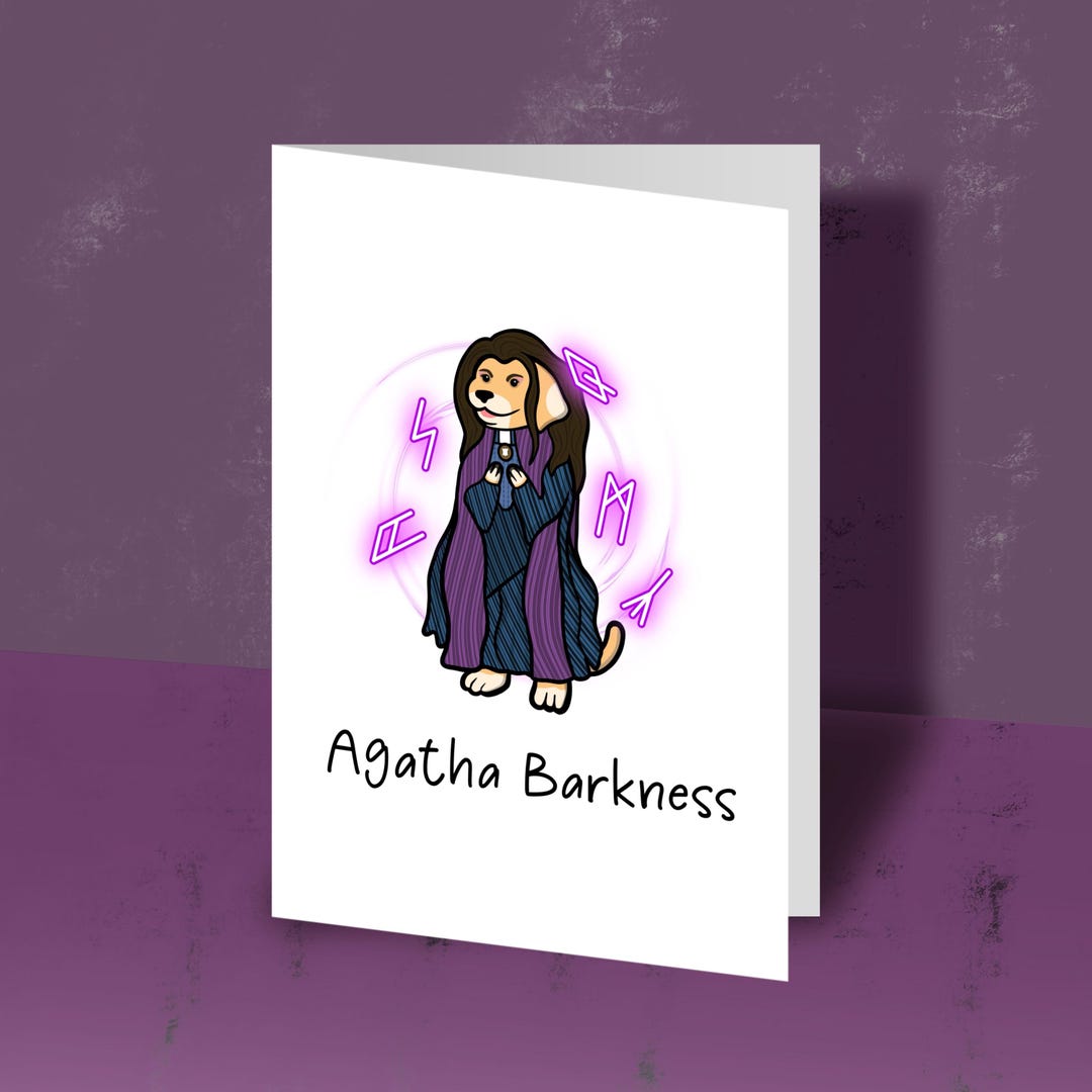 Agatha Barkness | Agatha Harkness Inspired Greeting Card, Birthday Card ...