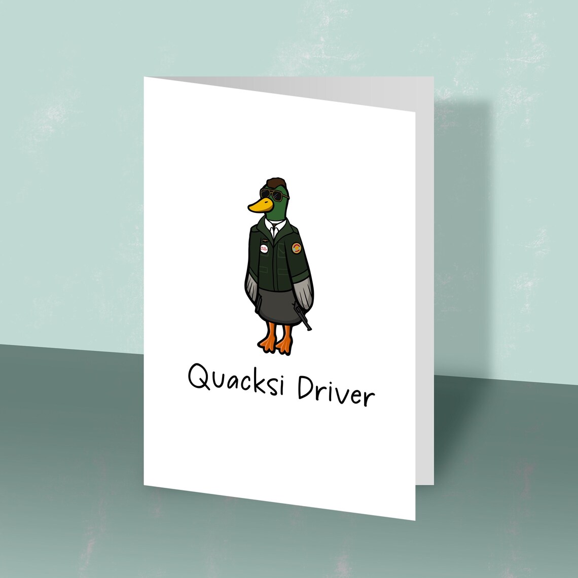 Quacksi Driver Taxi Driver Inspired Greeting Card, Birthday Card, Gift ...