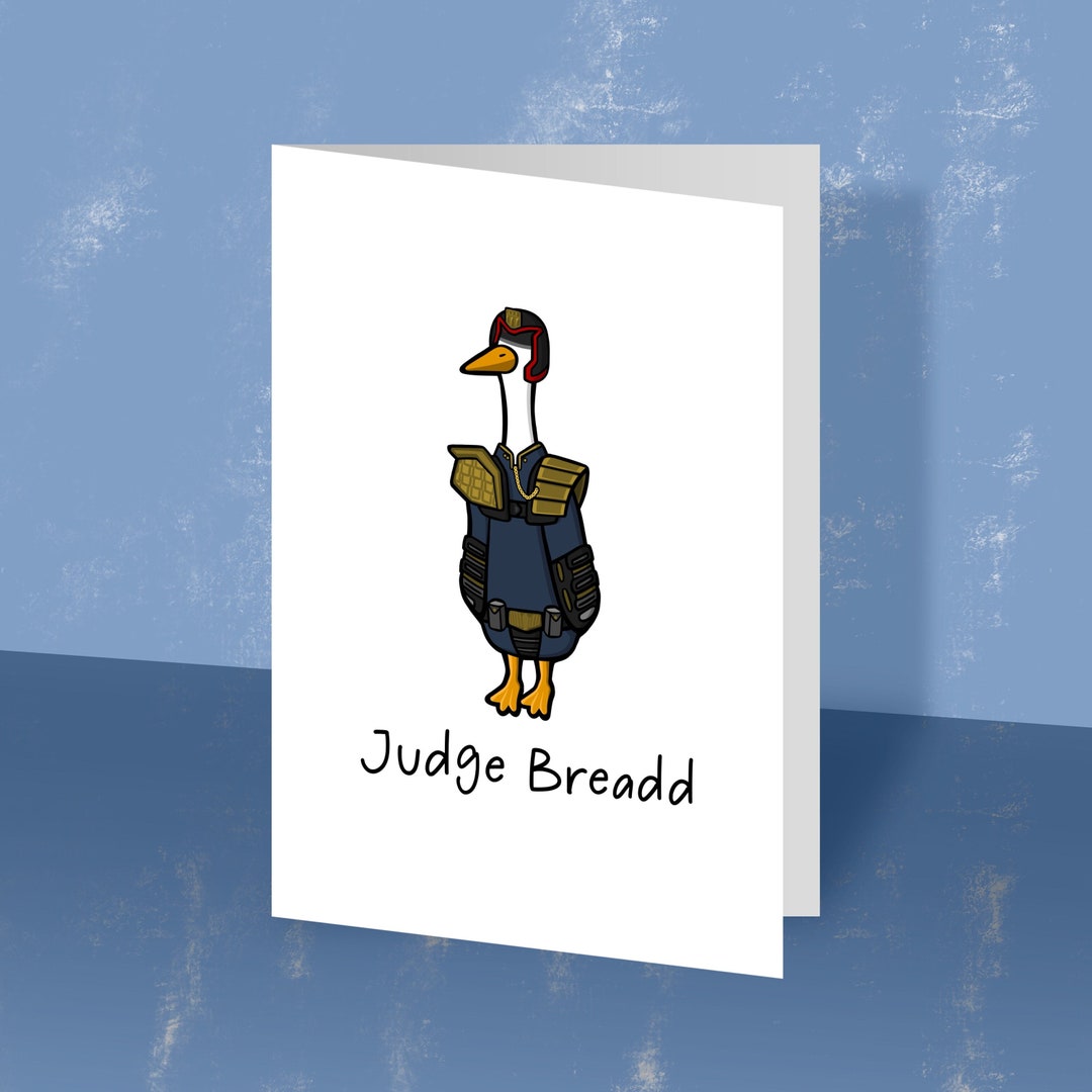 Judge Breadd | Judge Dredd Inspired Greeting Card, Birthday Card, Gift ...