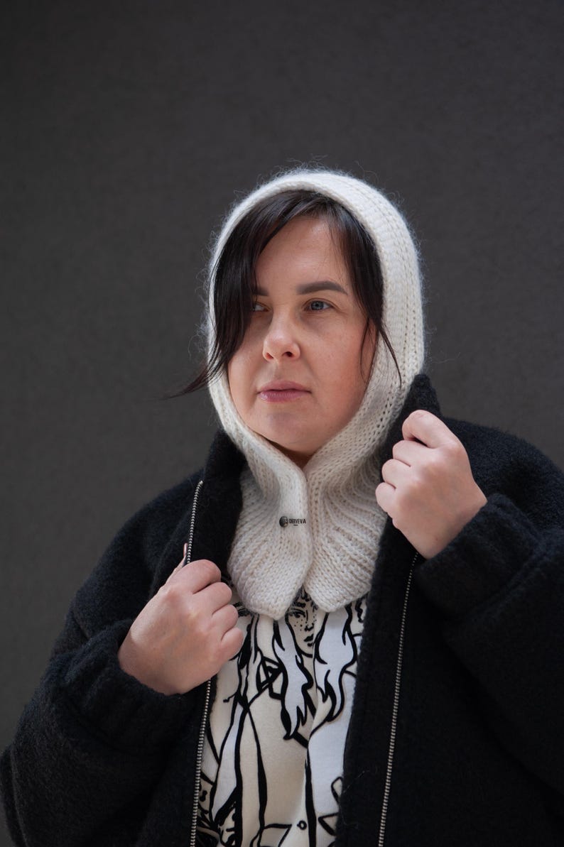 Wool&mohair Hood-snood With Magnetic Clasp - Etsy