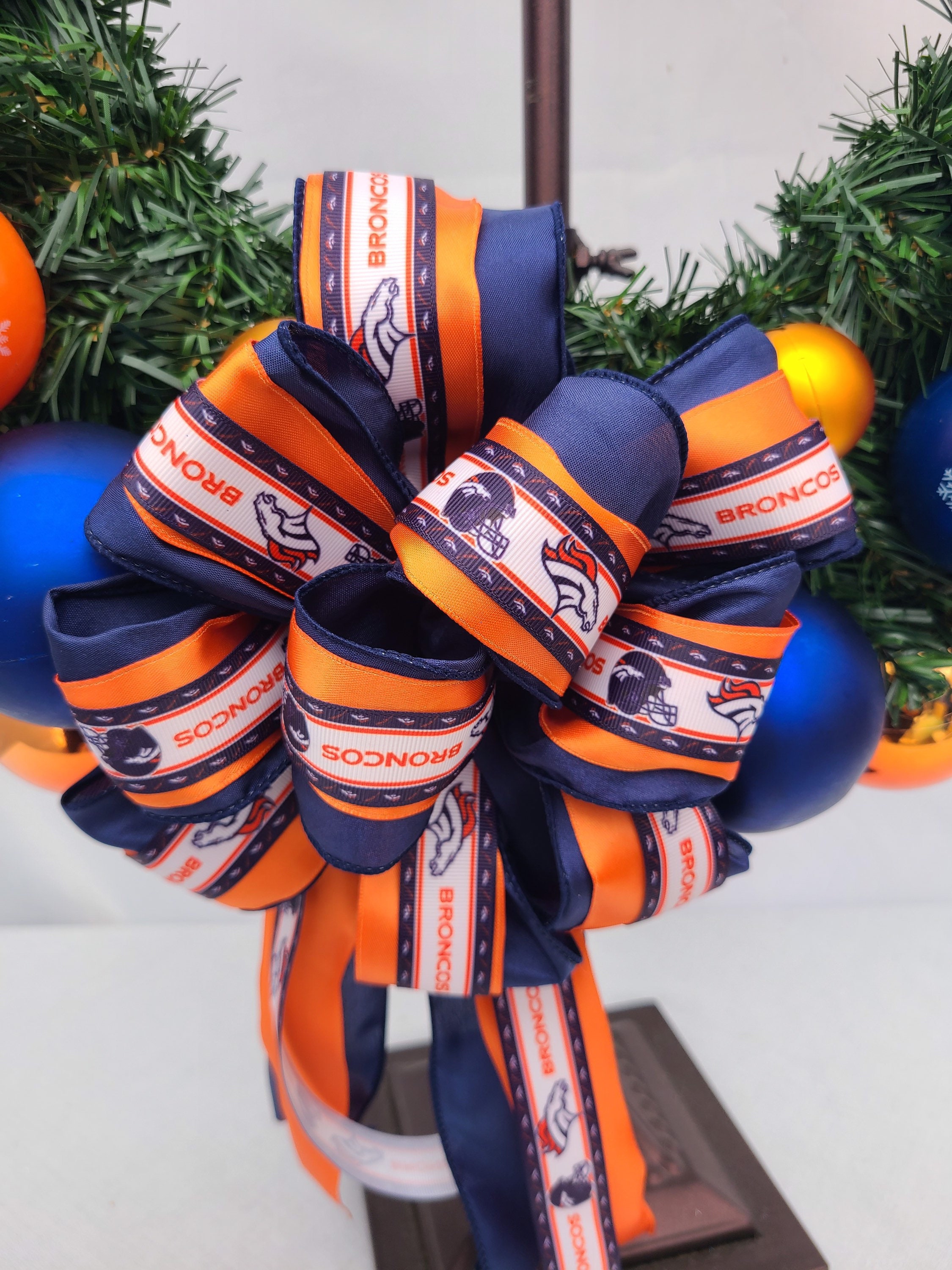 Broncos Inspired Holiday Wreath - Etsy