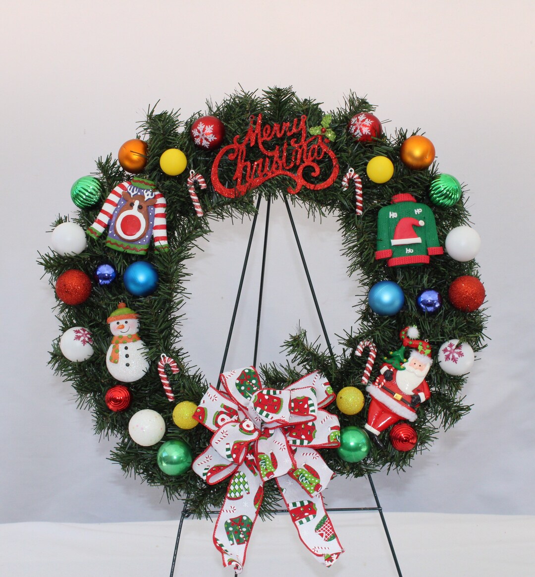 18 Ugly Sweater Themed Cemetery Christmas Wreath Gravesite - Etsy