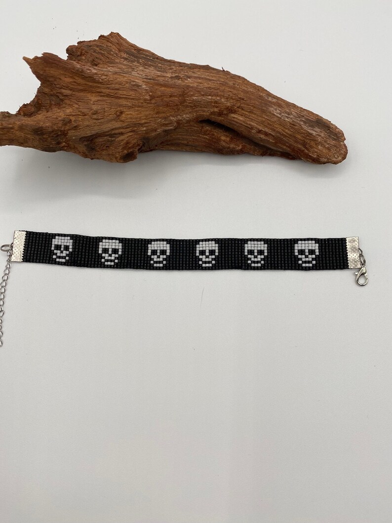 Skull Loom Beaded Bracelet - Etsy