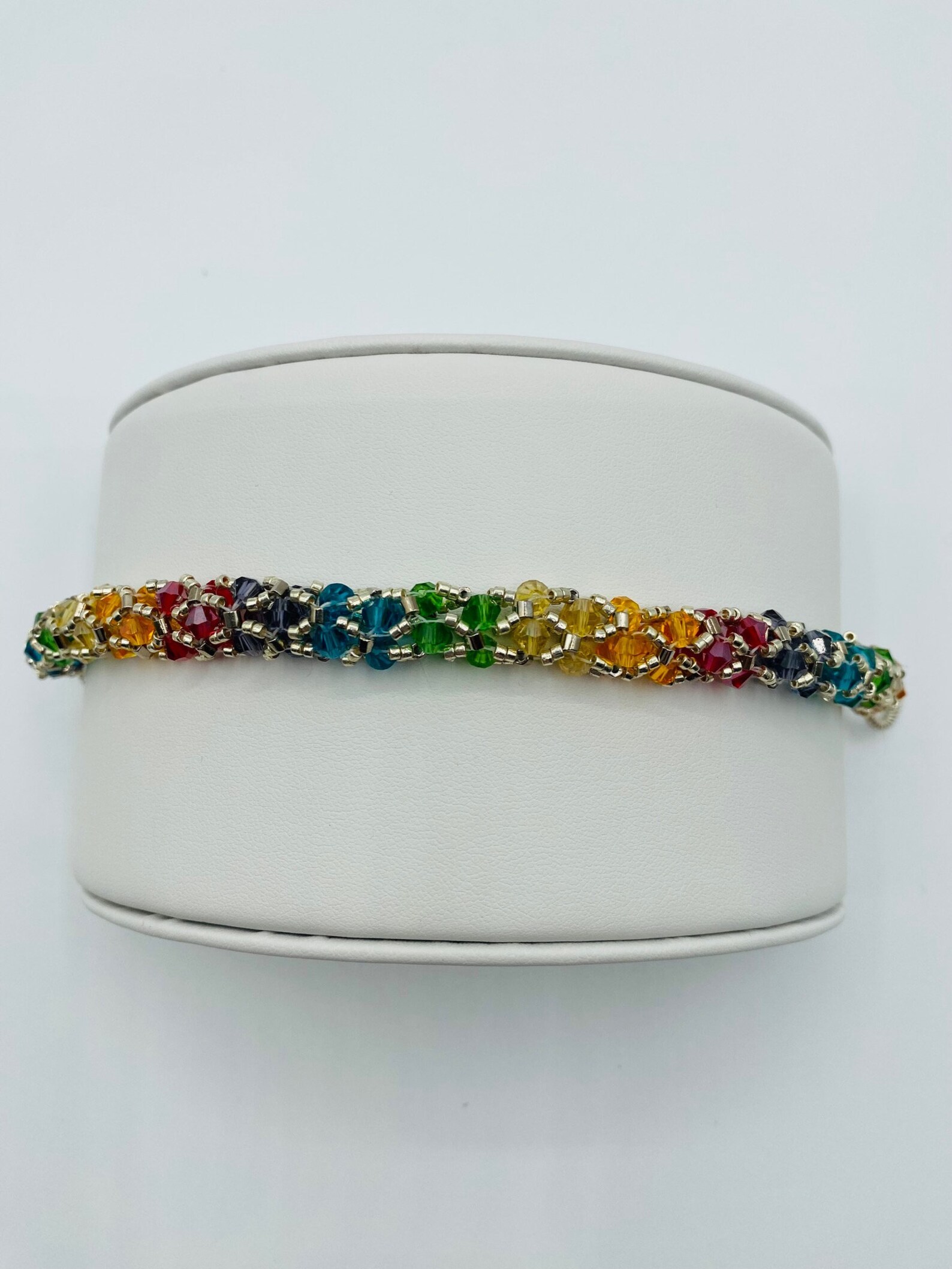 Fire Polished Flexible Rainbow Bracelet - Etsy