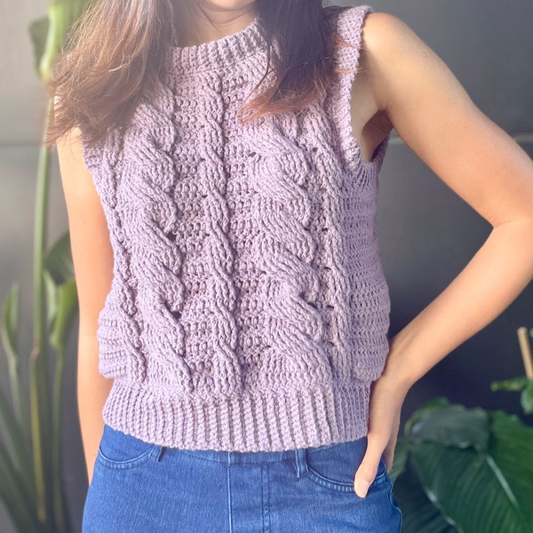 Cable Vest Pattern - Etsy