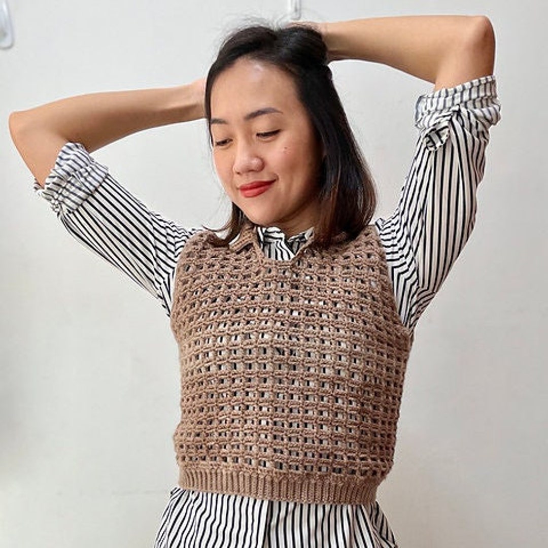 Mesh Vest Crochet Pattern Beginer Friendly Digital Pattern - Etsy