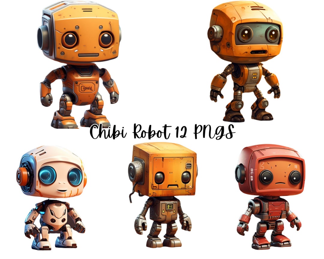 Chibi Robot PNG Chibi Robot Clipart Commercial Use Pngs - Etsy