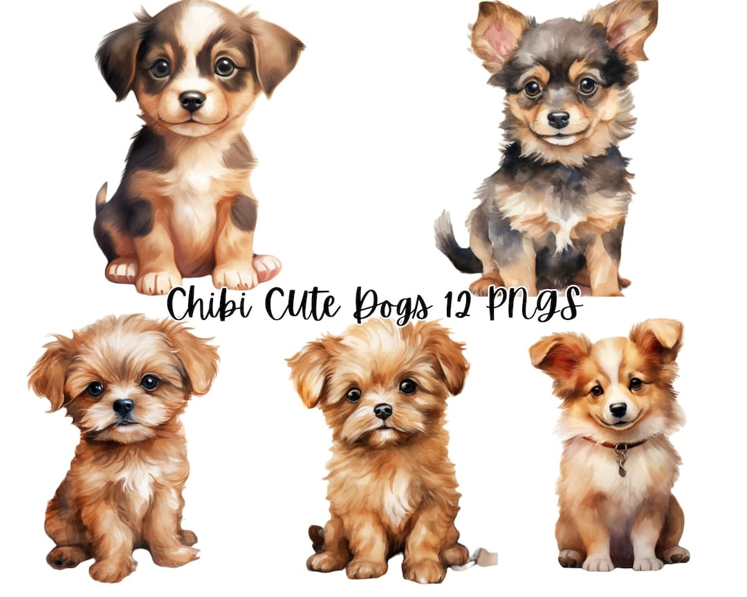 Chibi Cute Dog PNG Chibi Cute Dog Clipart Commercial Use - Etsy