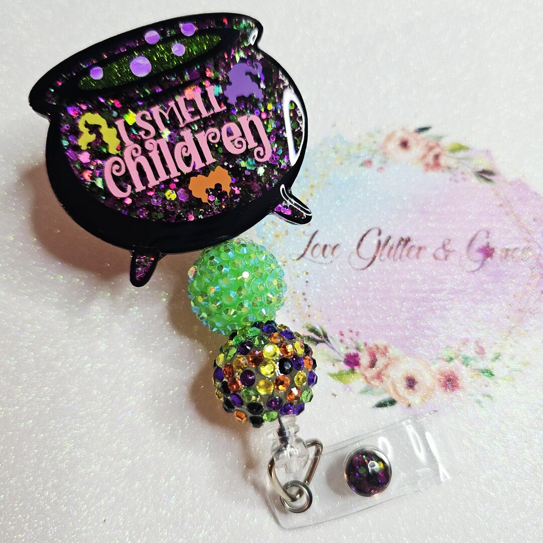 Cauldron With Witches Badge Reel, Nurse, Cna, Pct, Lab Tech, RN, Badge ...