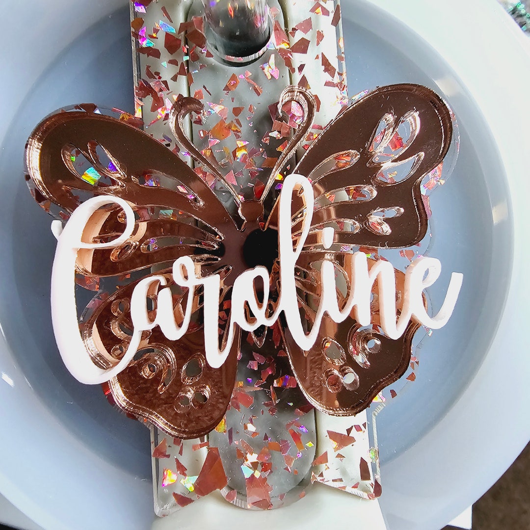 Butterfly Stanley Topper for 30oz and 40oz H2.0 Tumblers, Quencher Tag ...