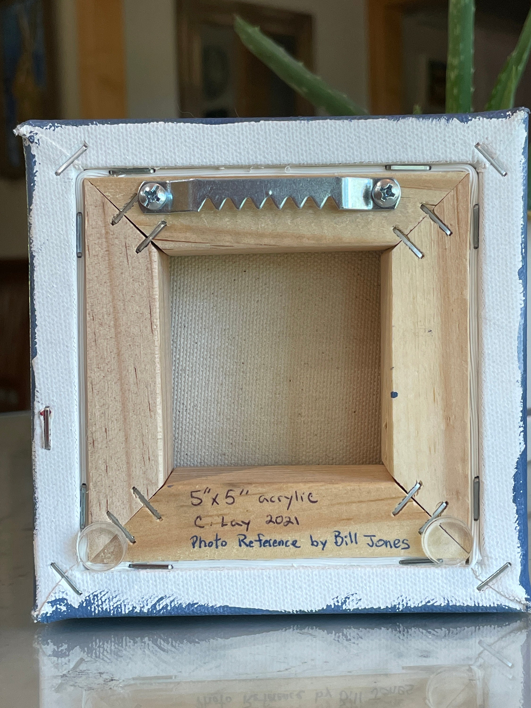 Original Acrylic Painting of Fledgling Baby Robin Bird With Orange and ...