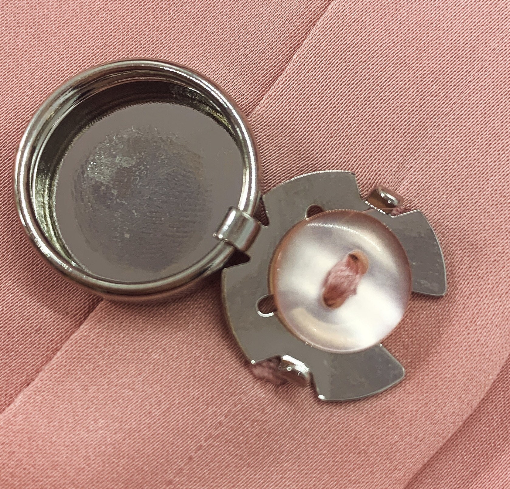 Blossom Flower Button Covers - NO SEW Set of Six Clip-on Button Covers ...