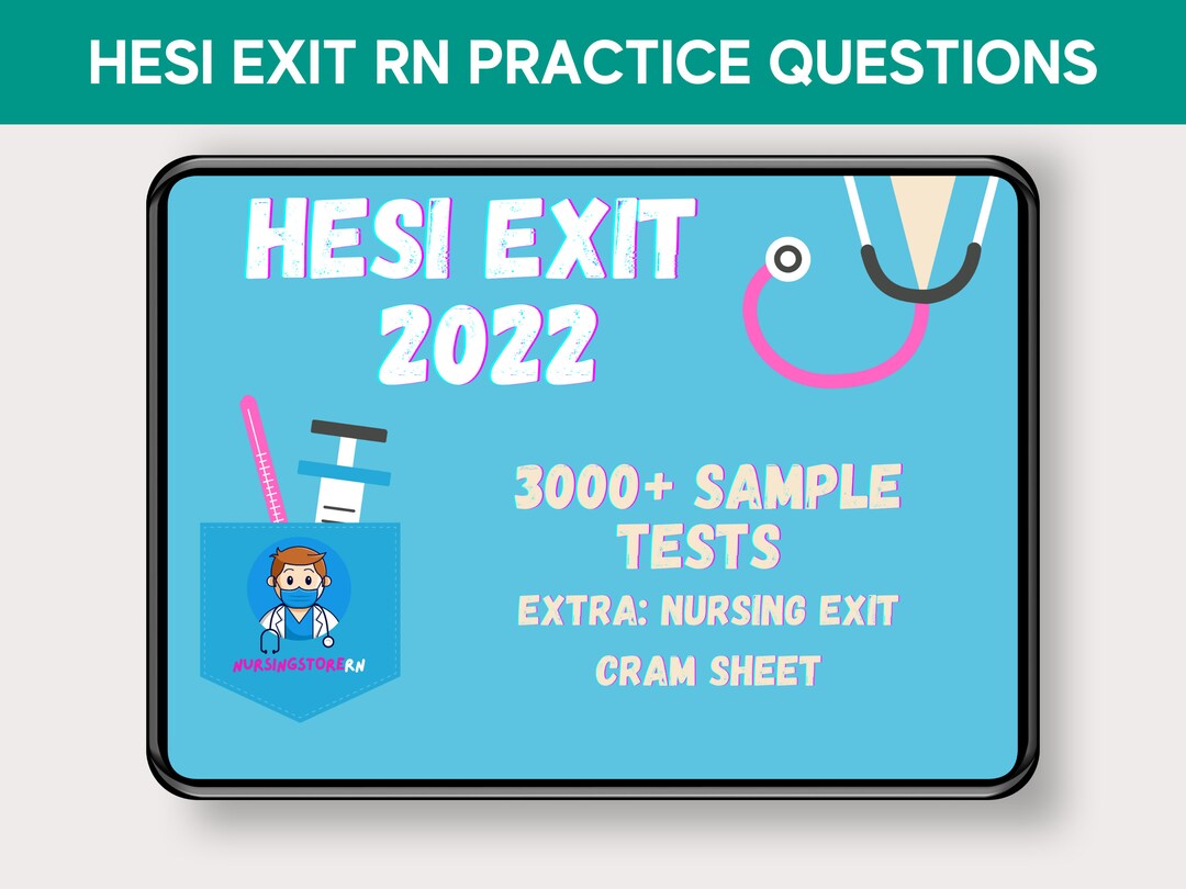 Hesi Exit Exam RN 3000 Sample Tests Questions PDF Etsy Hesi Exit Exam RN 3000 Sample Tests Questions PDF Etsy