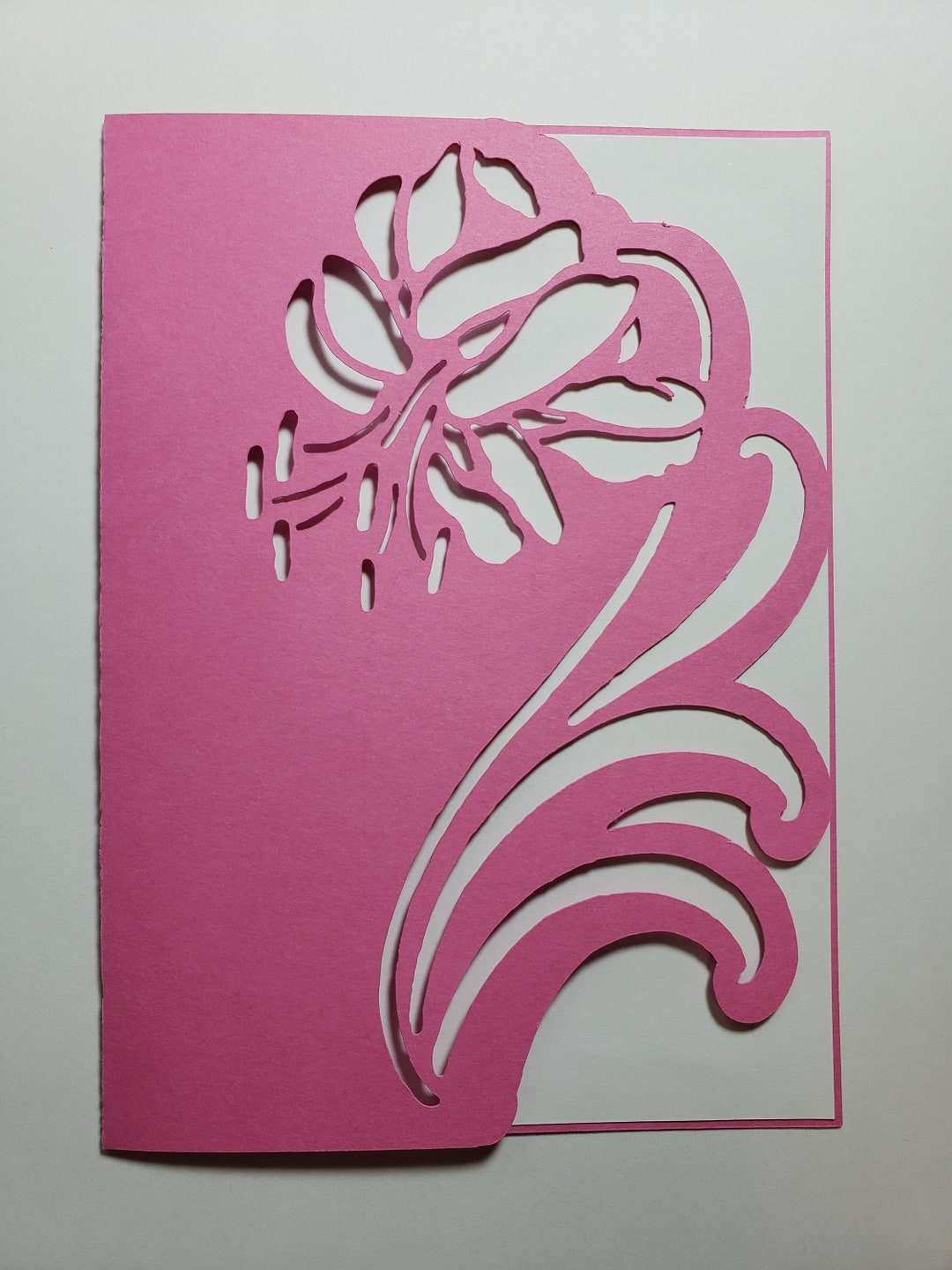 Star Gazer Lily Stencil Card SVG With Optional Lining and Insert Svg ...
