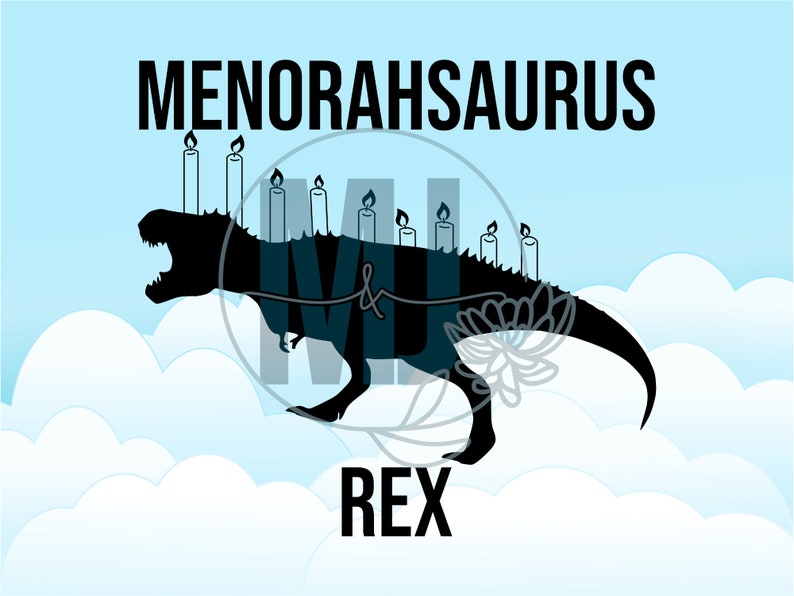 Menorahsaurus Rex Menorah Hanukkah Chanukah Hannukah Holiday Hebrew ...