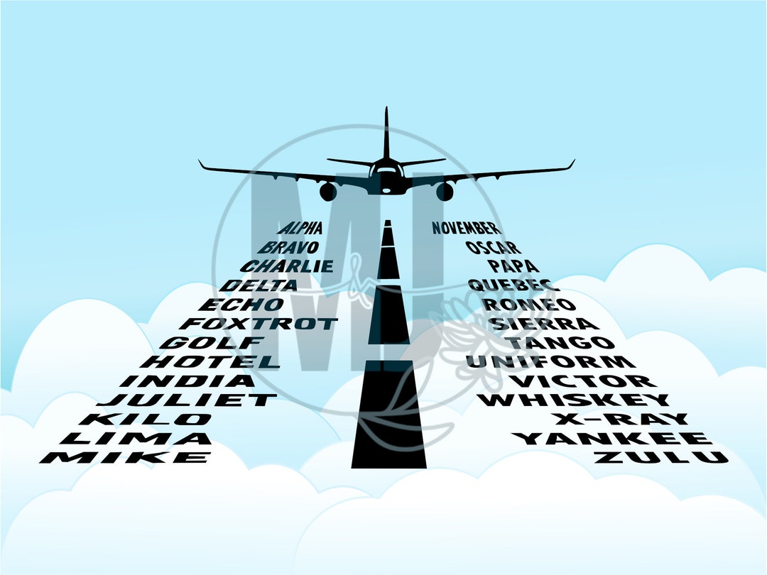 Pilot Phonetic Alphabet Aviation Digital Download Cut File Svg Dxf Eps ...
