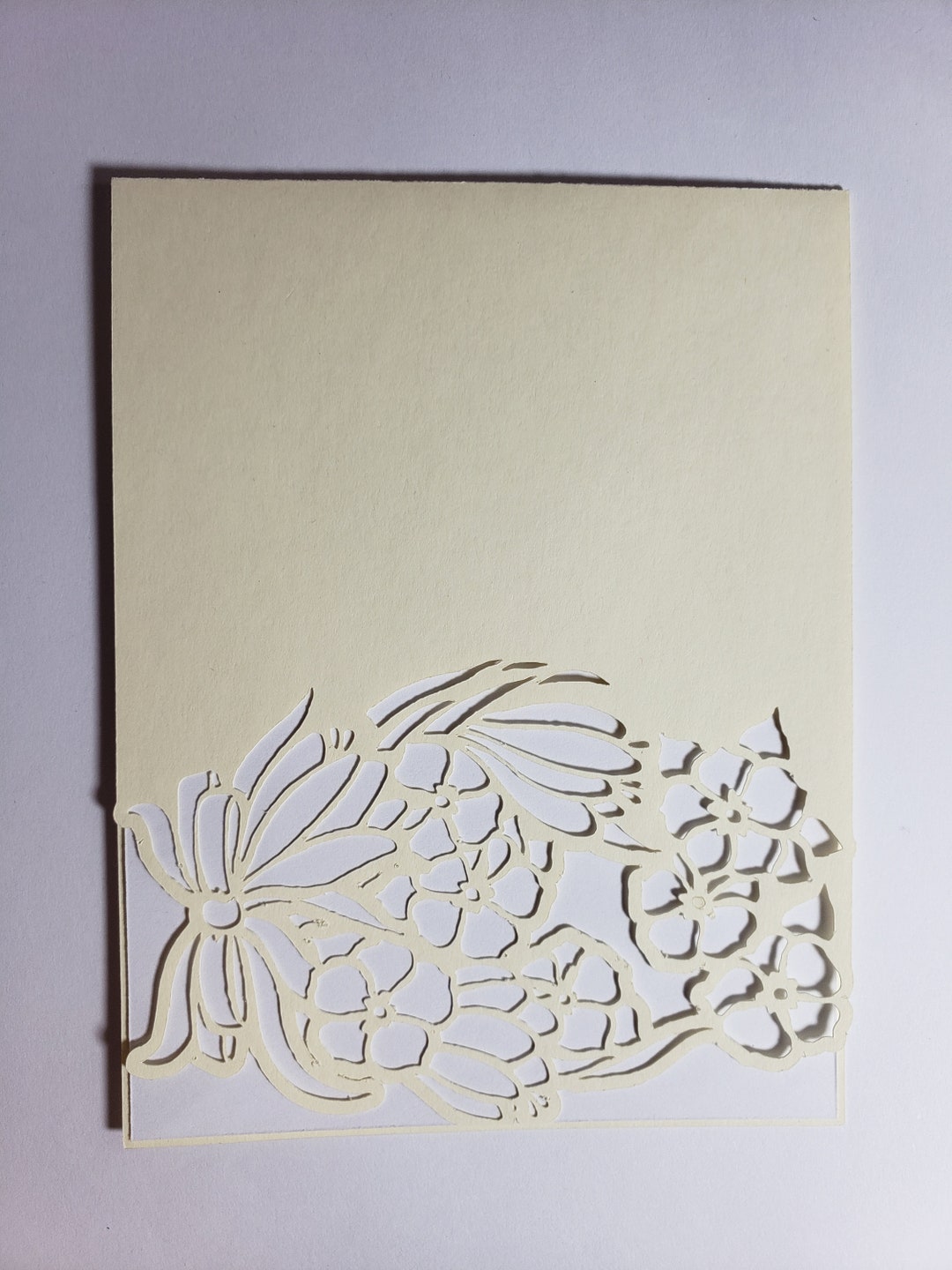 Daffodil Stencil Card SVG With Optional Lining and Insert Svg, Dxf, Eps ...