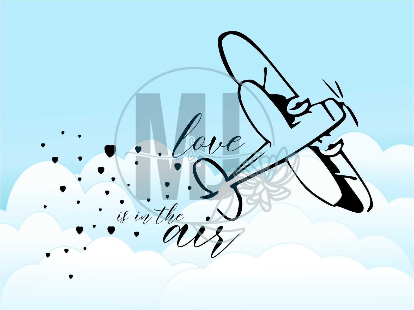 Cropduster Pilot Valentine Plane Love is in the Air Vday - Etsy