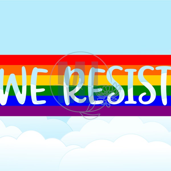 Resist Pride Flag Art - Etsy