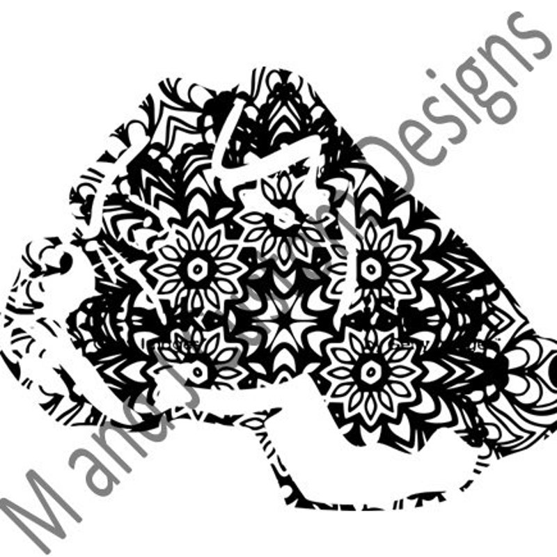 Boxer Mandala Svg - Etsy