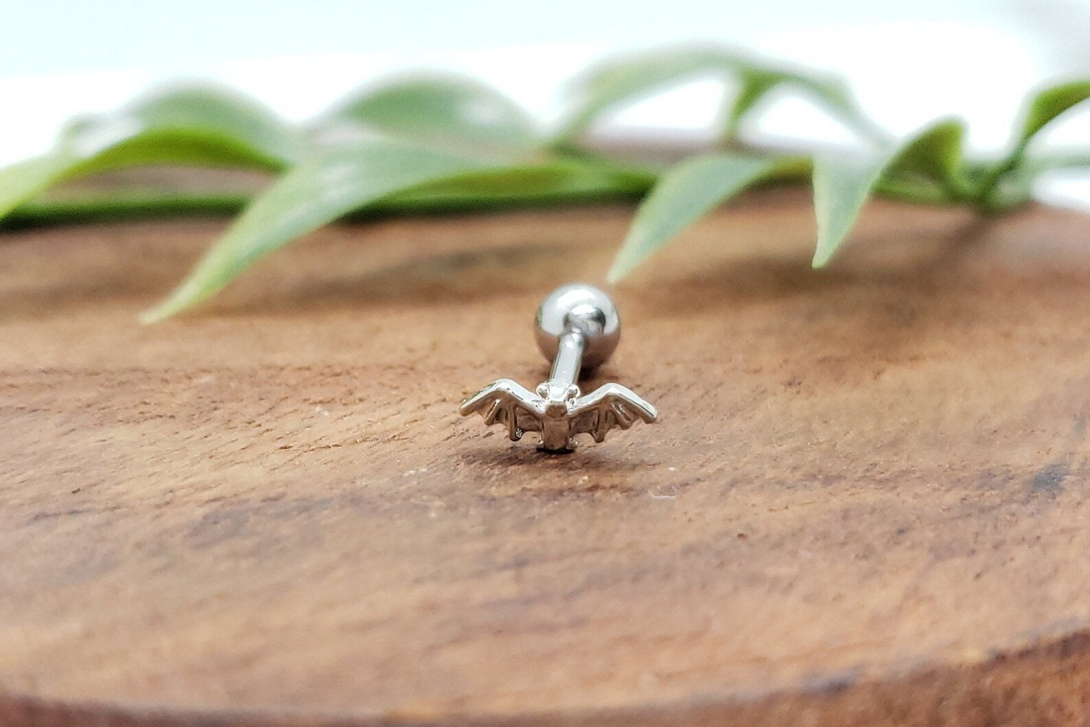 16g6mml Tiny Bat Cartilage Piercing/color: Silver or Gold/ - Etsy