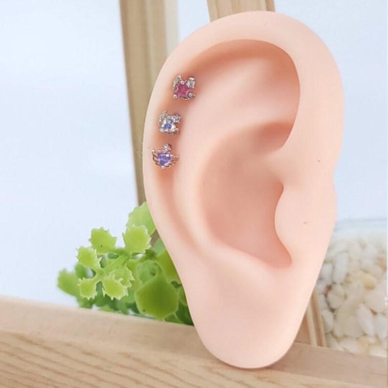 Heart Wing Cartilage Piercing: Surgical Steel Bar (16G/20G) - Etsy