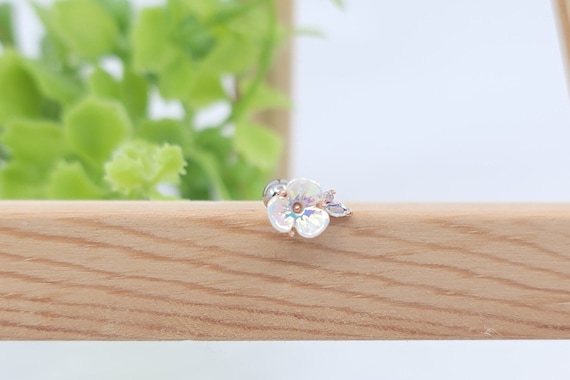 16G Cute Cherry Blossom Flower Rose Gold/ Flower Size: 6mm - Etsy
