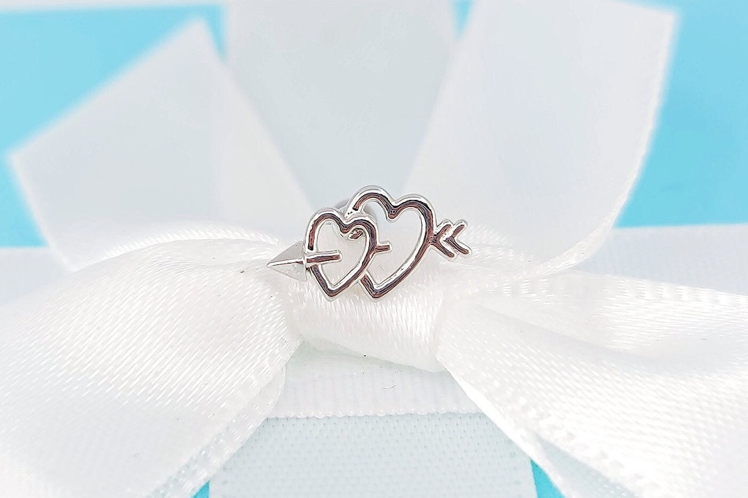 Double Heart Arrow Cartilage Piercing: 16G Surgical Steel Post - Etsy