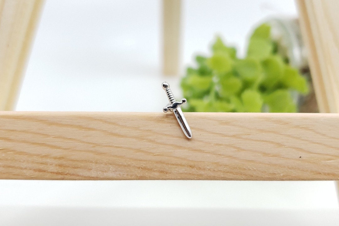 16G* Dagger Cartilage Piercing/various Post Bar Externally Thread/20g ...