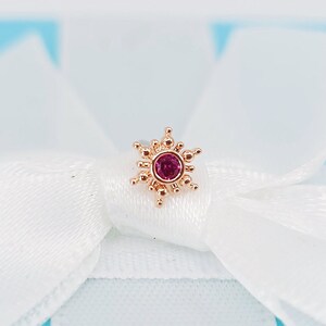 16 Gauge Sun Cartilage Piercing With CZ in Center/top Design Size: 5mm ...